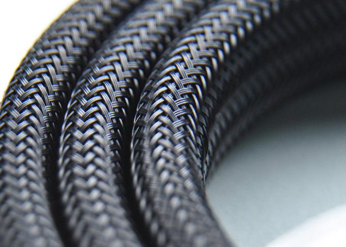 Durable Heat Proof Cable Sleeve , Black / Blue Electrical Wire Sheathing