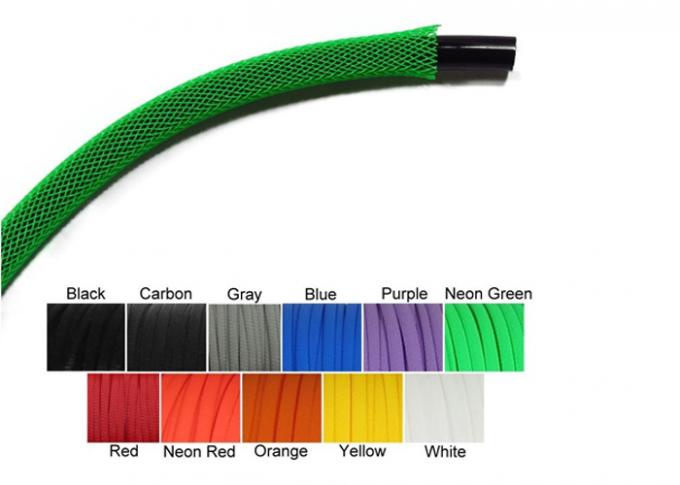 Plastic Braided Computer Cable Sleeves , Expandable Braided Cable Sleeving