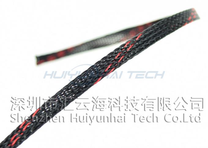 Clean Cut Heat Resistant Wire Sleeve , Polyester Heat Resistant Braided ...