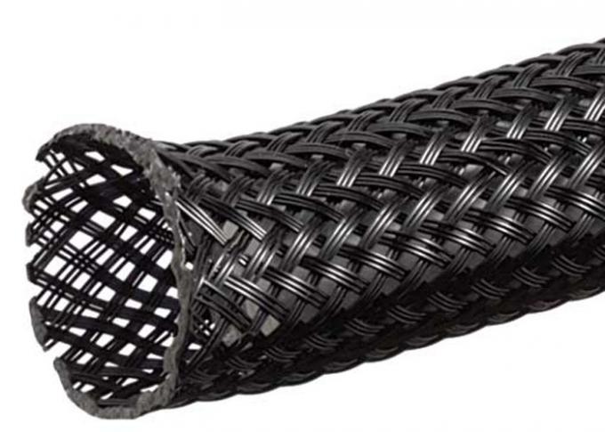 Industrial Expandable Braided Nylon Sleeving , Braided Nylon Mesh Sleeve
