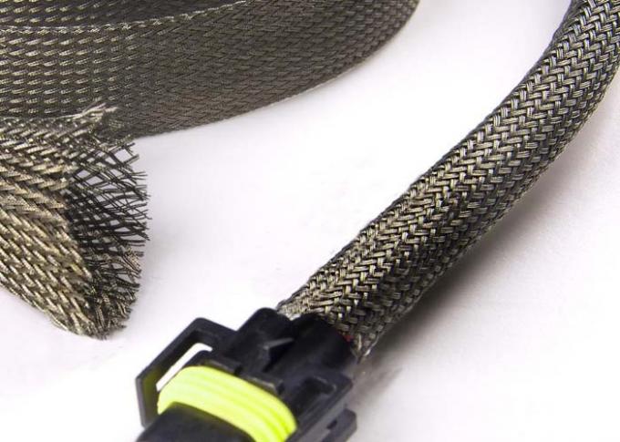 Abrasion - Resistant Braided Shield Sleeve Tinned Copper For Grounding
