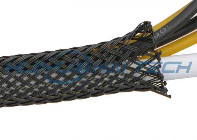 PET Insulated Expandable Braided Sleeving For Flame Retardant Flexo Cable