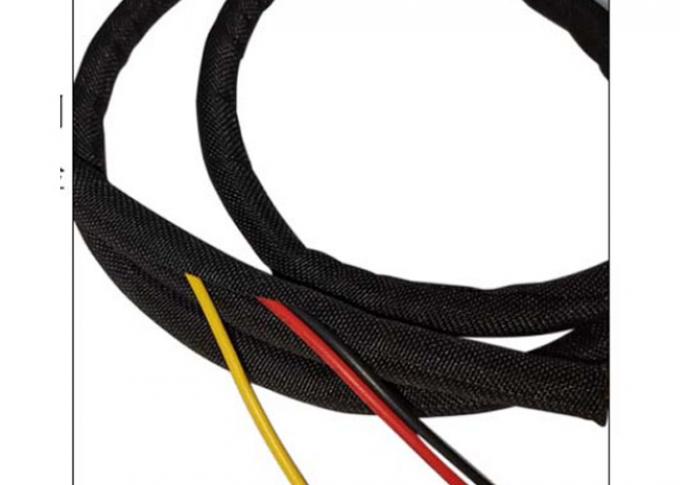 Polyester Braided Split Loom Sleeve , Flexible Cable Self Wrapping ...