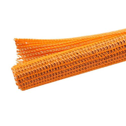 Orange PET Self Wrapping Split Braided Sleeving For Wire Harnesses ...