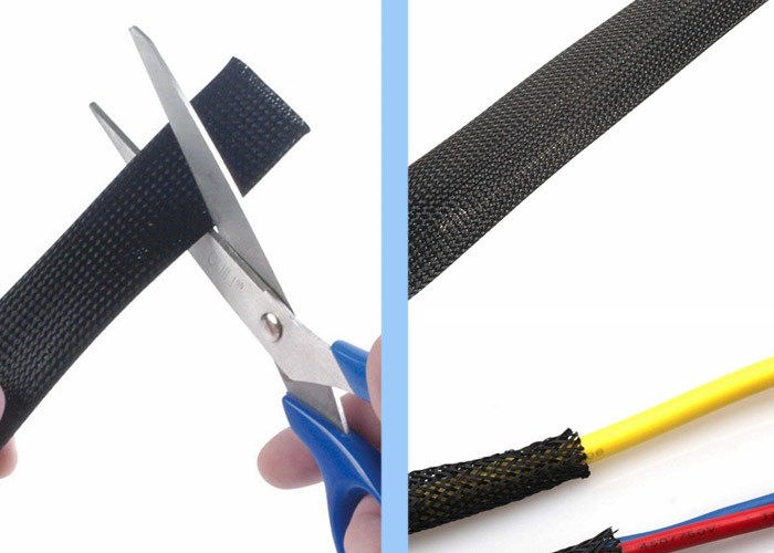 Cable Wire Cover Protection Expandable Wire Sleeving , Braided Wire ...
