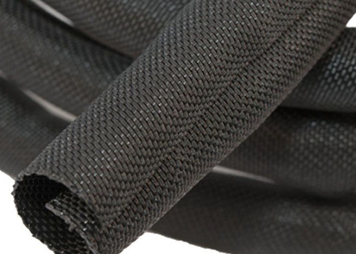 Cable Management Self Wrapping Split Braided Sleeving Hot Knife Cutting ...